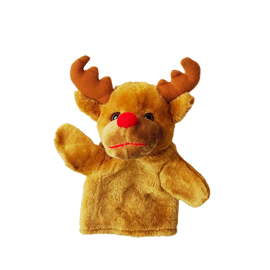 Reindeer Hand Puppet, Rudolph Plush Hand Puppet, Great Condition moose ...