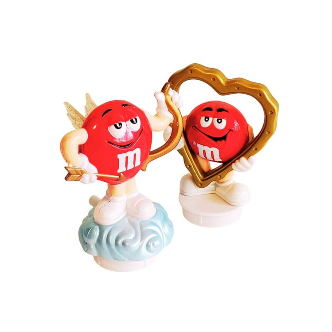 Pair of Vintage M&m's Figurines, Collectible Mm's Cupid With Flapping ...