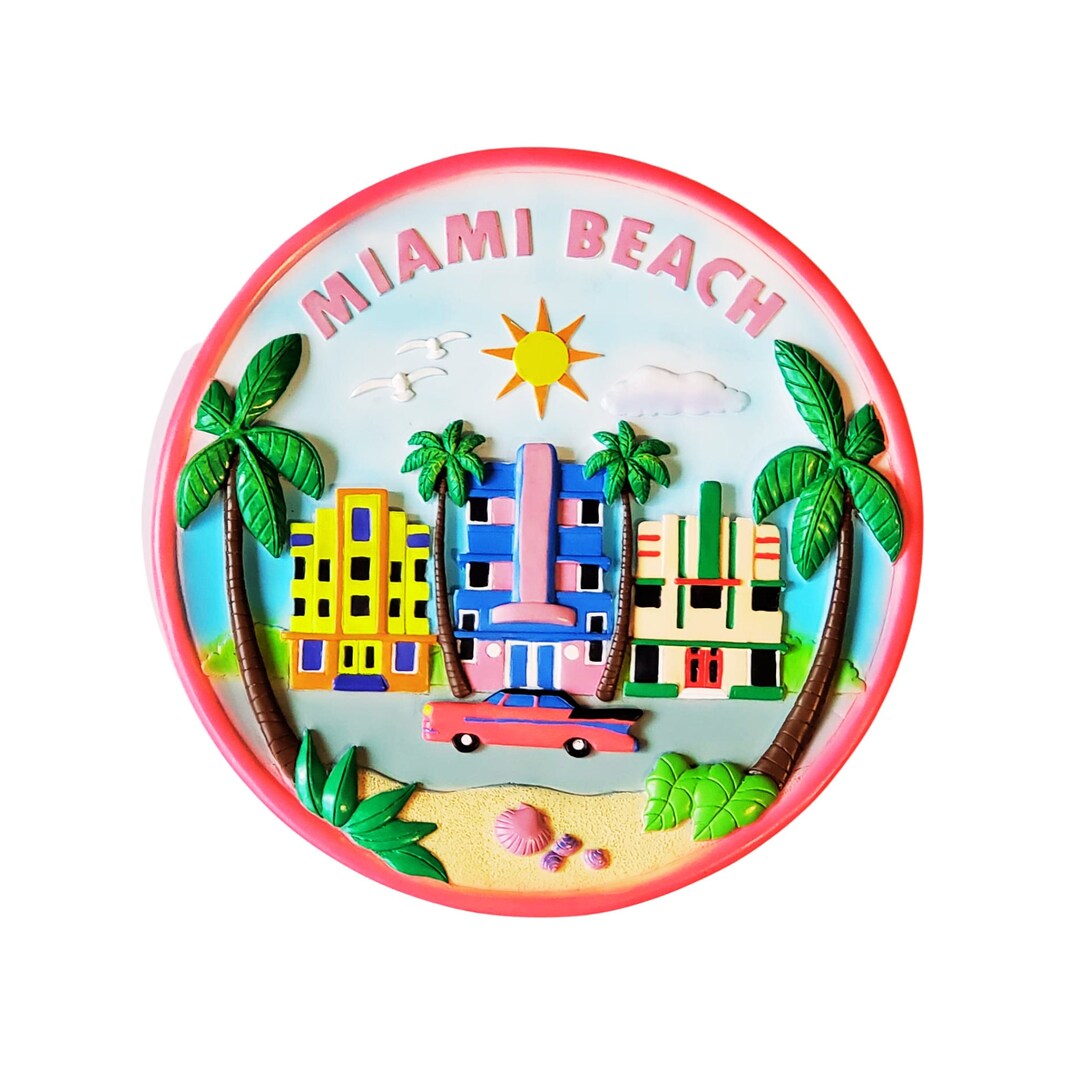 Miami Beach Decorative Dish, Souvenir, Great Condition (art Deco Motif ...
