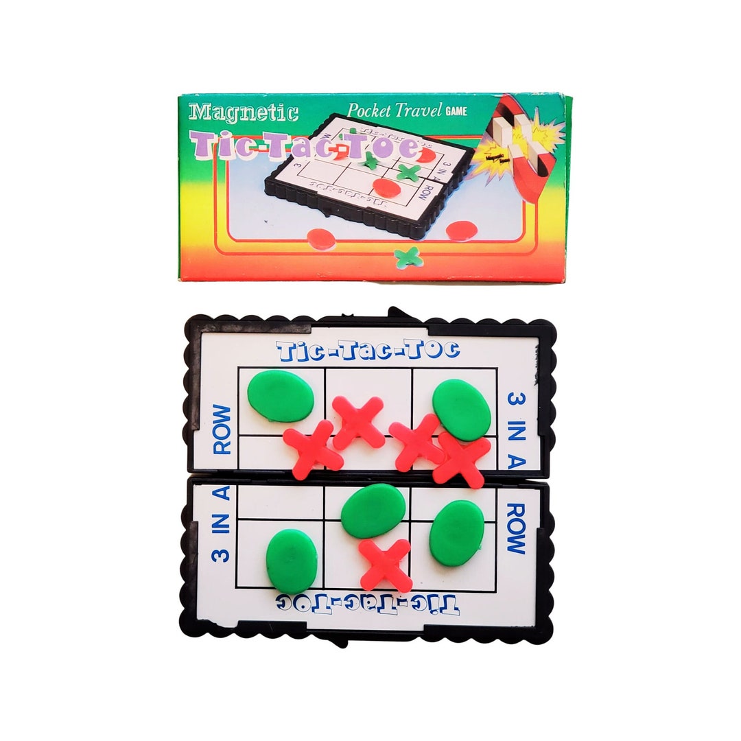 Vintage 1990s Magnetic Tic-tac-toe Game, Vintage Travel Game, Magnetic ...
