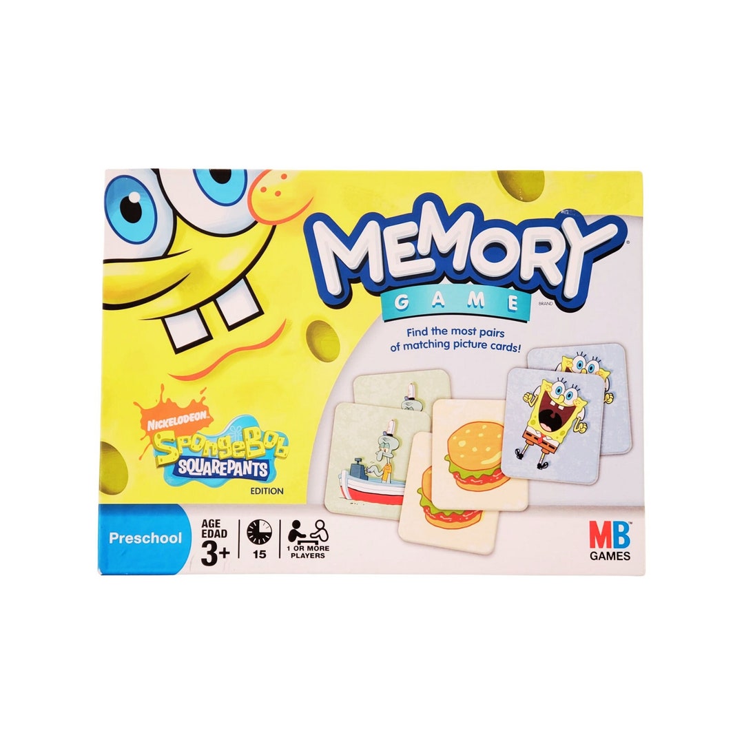2000s Sponge Bob Memory Game, Hasbro/mb, Complete/excellent Condition, Collectible Vinatege ...