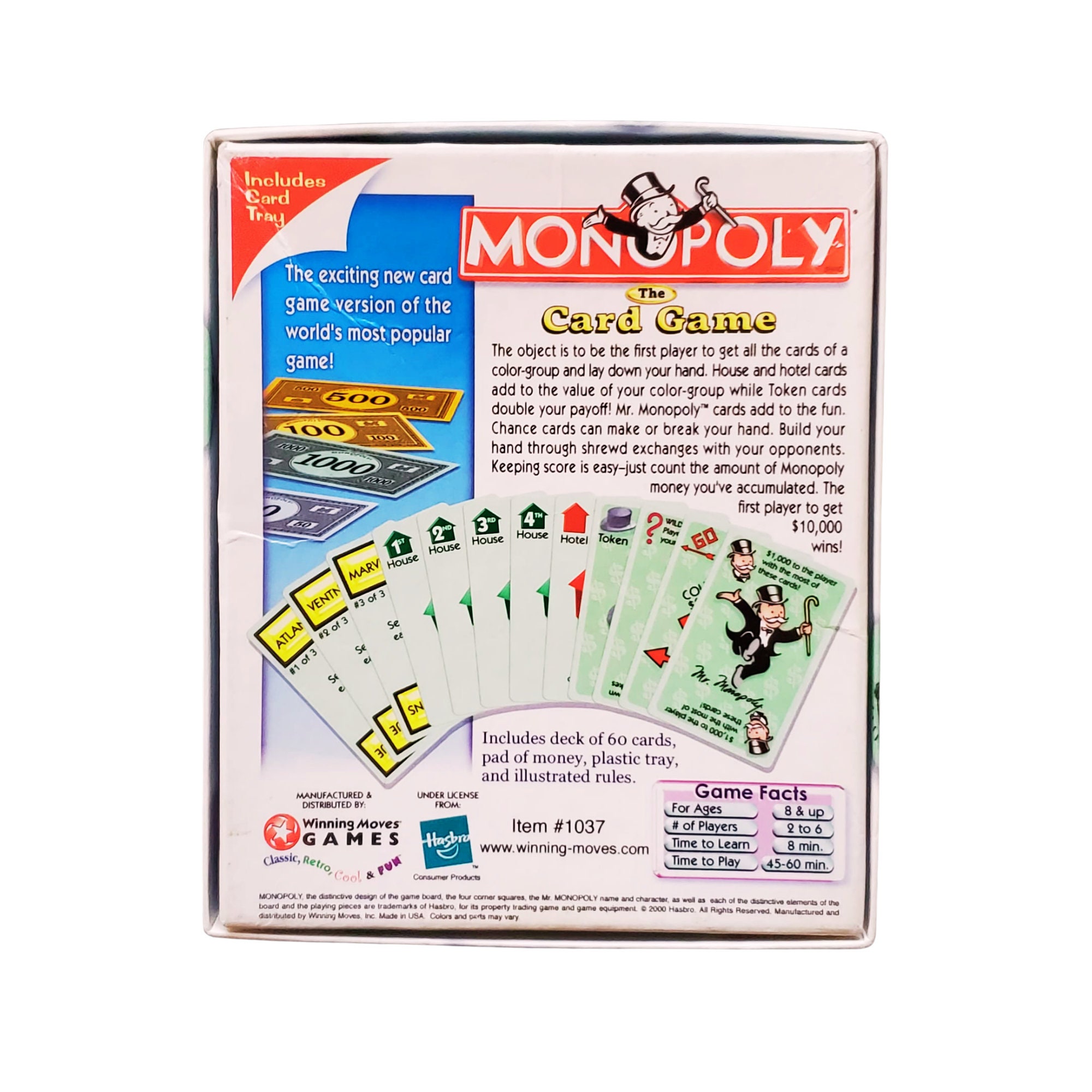 2000s Monopoly the Card Game, Complete With Instructions, Great Shape, by Winning Moves Games ...