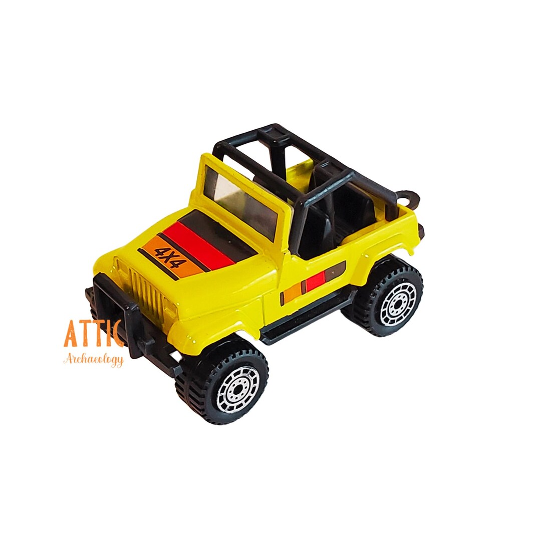 Vintage 1980s Tootsie Toys Jeep Wrangler, Vintage Pressed Steel Jeep, 4 ...