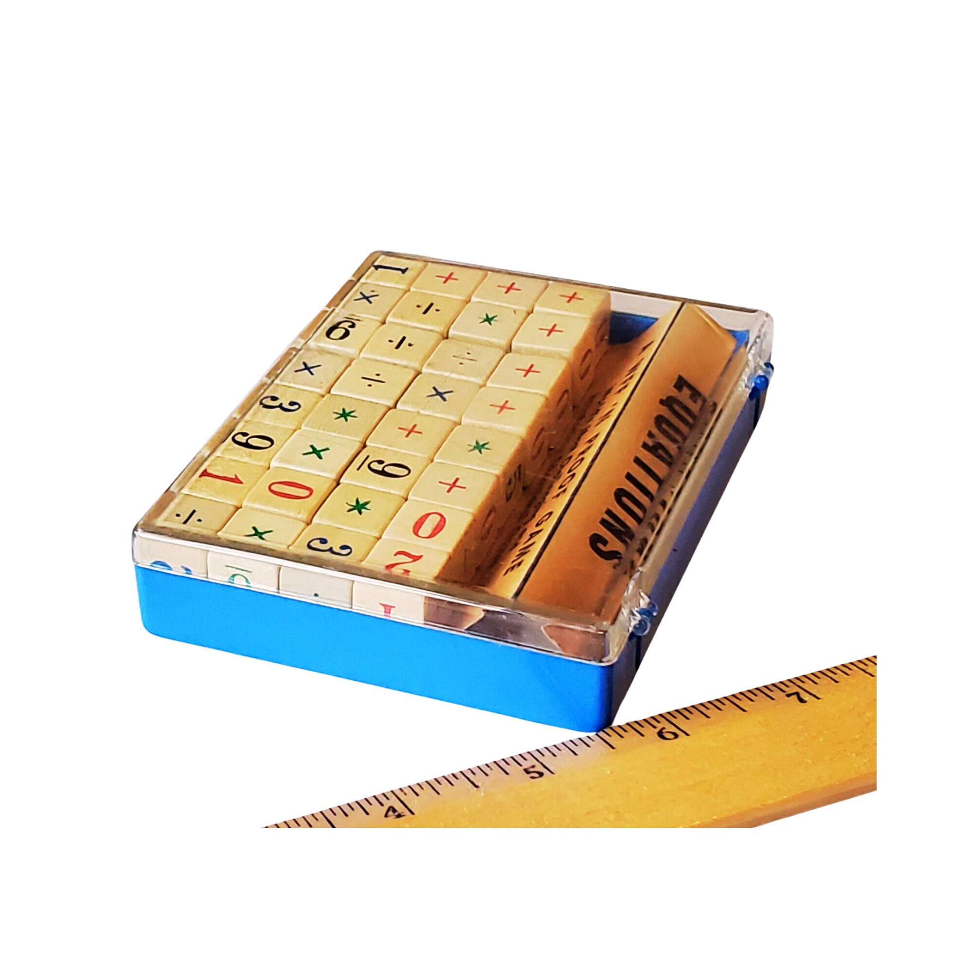 Vintage 1960s Equations Game, Wooden Travel Game, Math Board Game ...