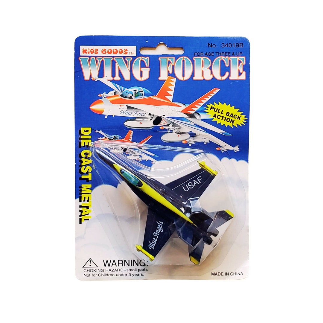 Vintage 1990s Diecast Blue Angels Airplane, Sealed Card, Pull Back ...