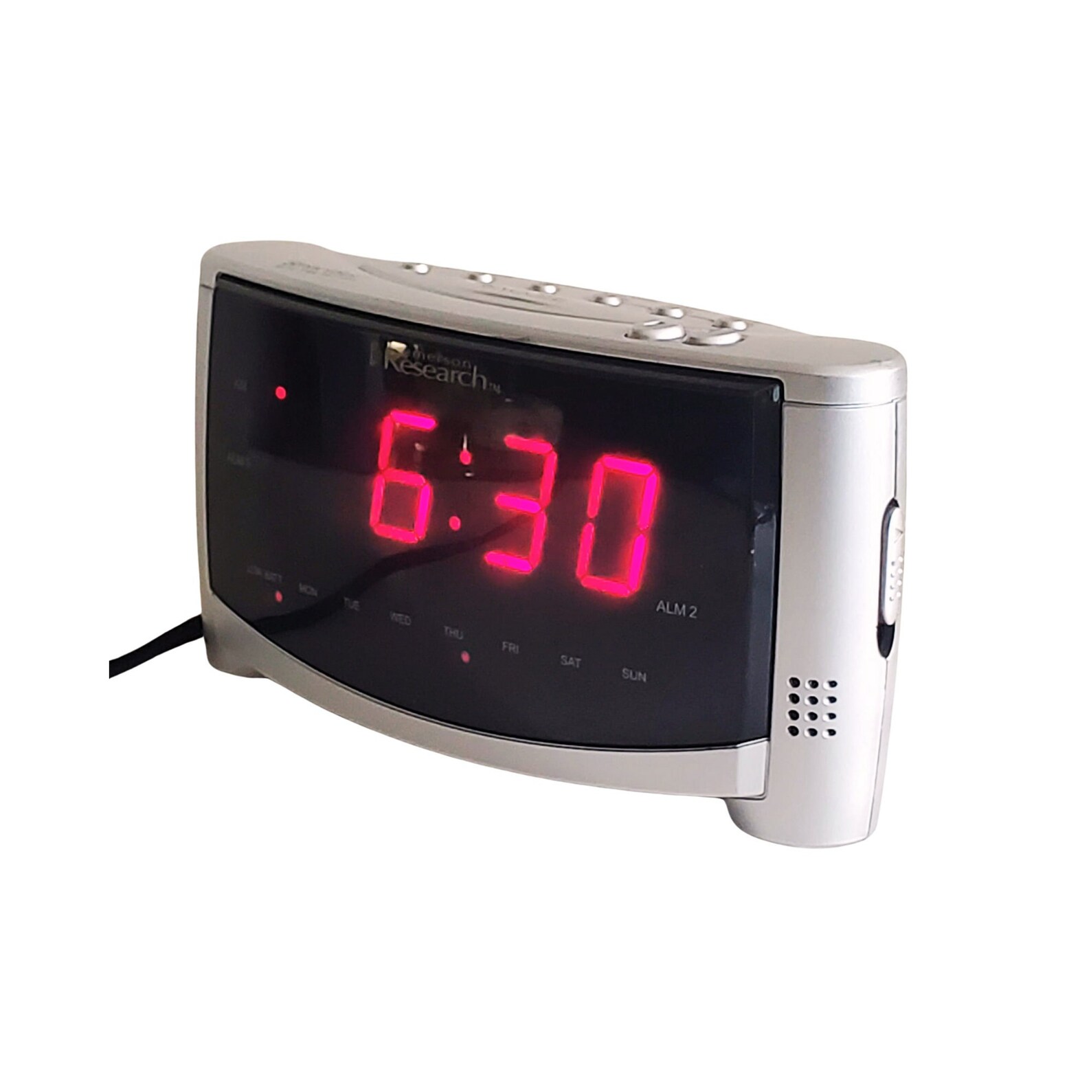 Vintage Emerson Research Smartset Alarm Clock, Large Red LCD, Tested ...