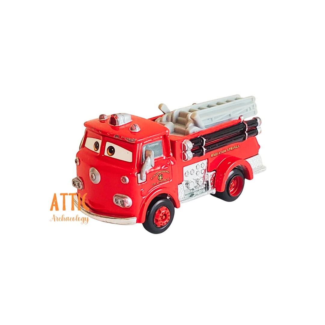 Disney Pixar Cars Diecast Red Fire Truck, Great Condition, Disney Cars ...