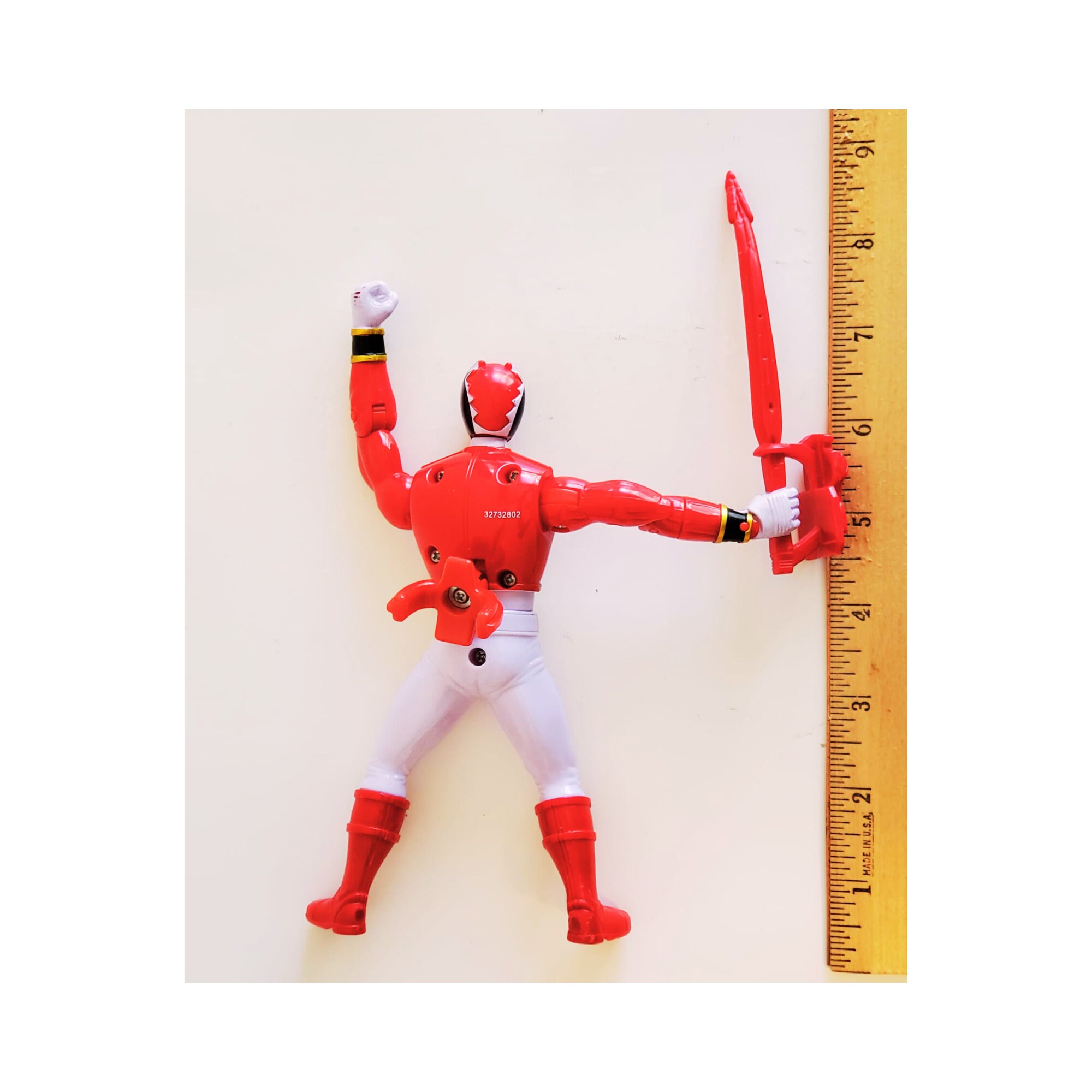 Red Power Ranger Samurai Action Figure With Sword, 2000s Red Power ...