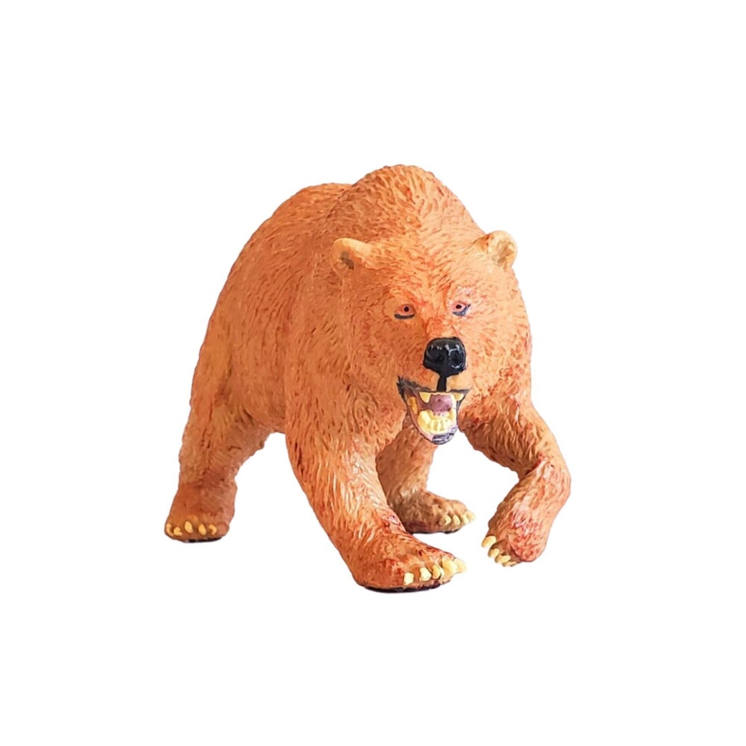 Vintage Realistic Brown Bear Figure, Safari Ltd. Brown Bear, Excellent ...