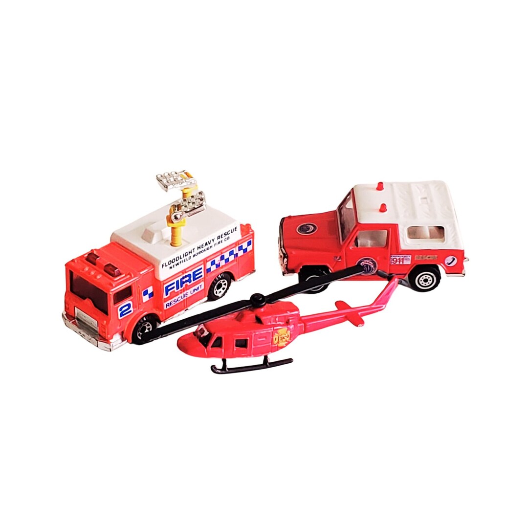 Vintage Diecast Emergency Rescue Vehicle Set, Great Condition, Diecast ...