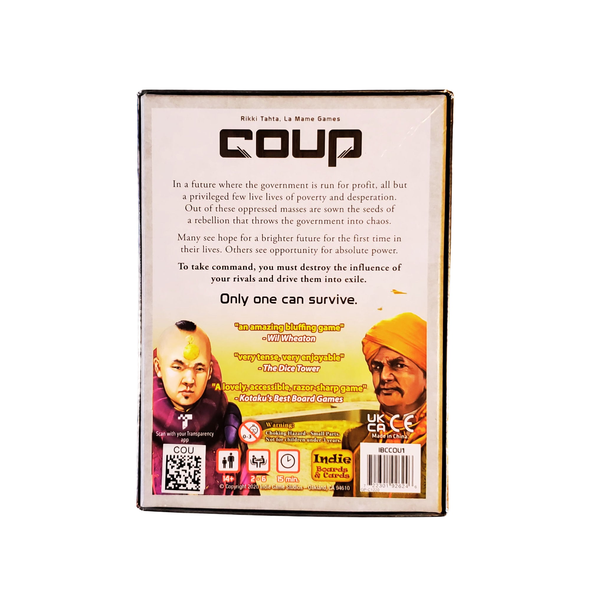 Coup the Card Game, by Indie, Like New, Coup Board Game, Politics Card ...