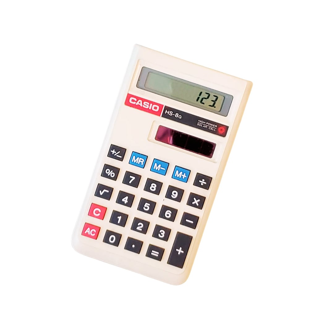 Vintage Casio Solar Calculator, 1980s Casio Pocket Calculator, Great ...
