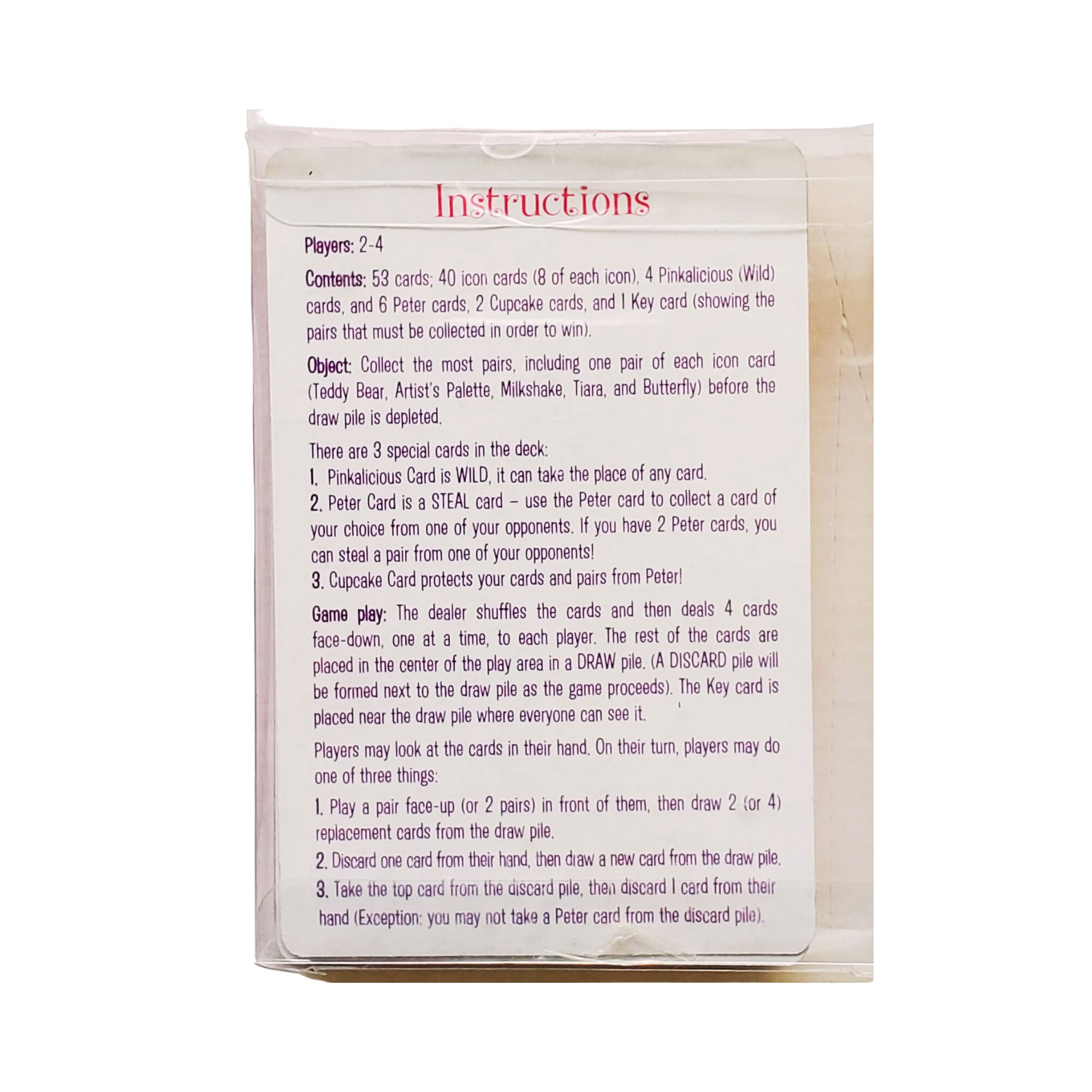 Pinkalicious Card Game Perfectly Pink Game Completegreat Etsy
