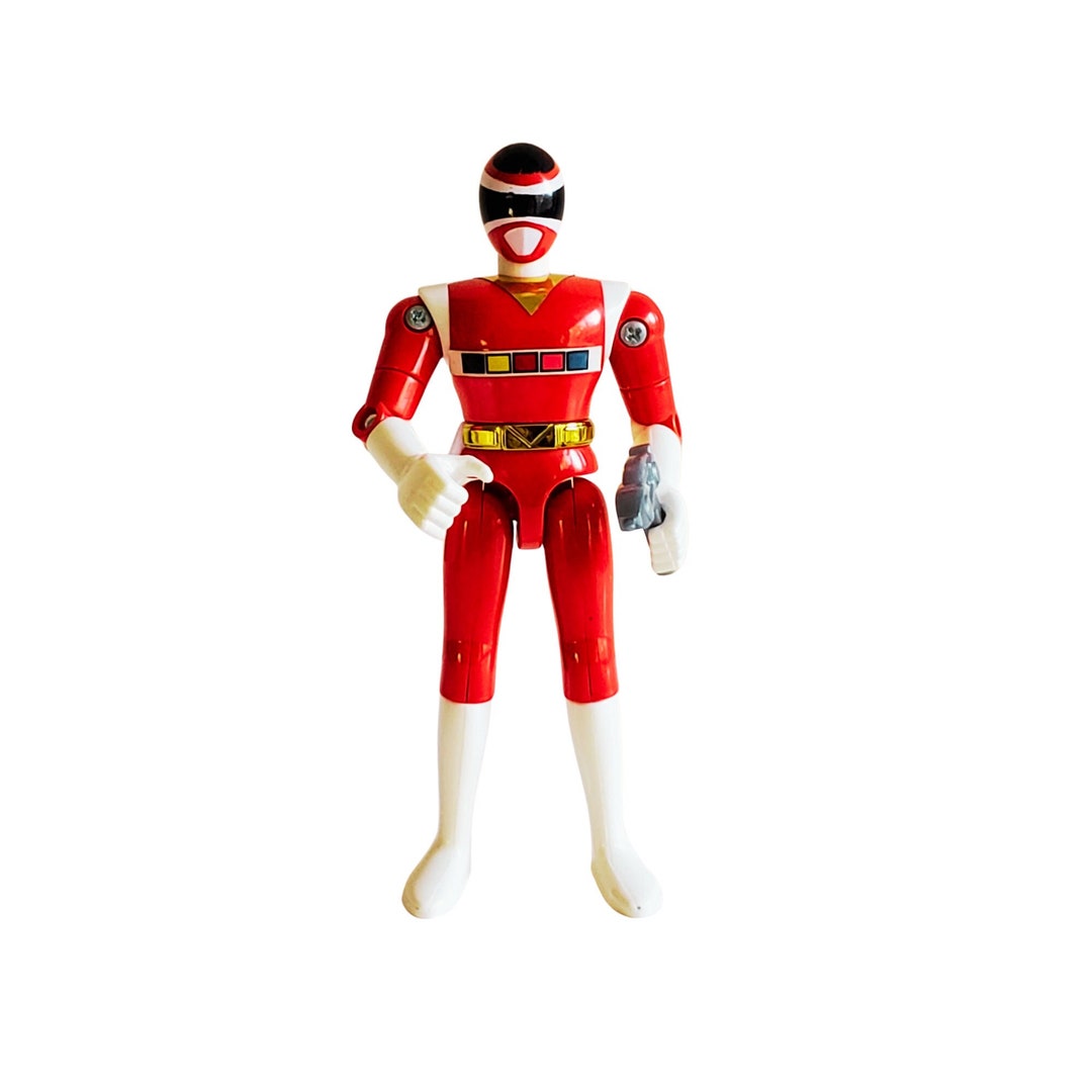 Vintage 1990s Red Power Ranger Action Figure, Complete, With Weapon, by ...