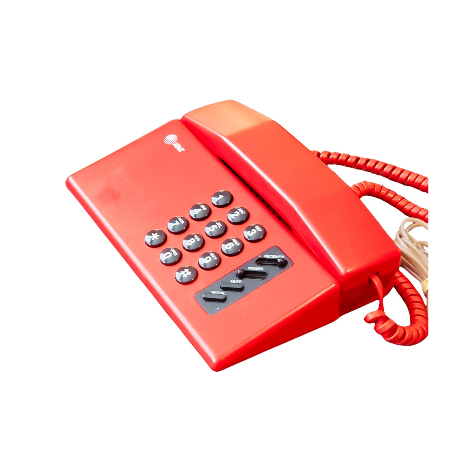 Vintage 1990s Red Push Buttons Telephone, AT&T, in Excellent Condition ...