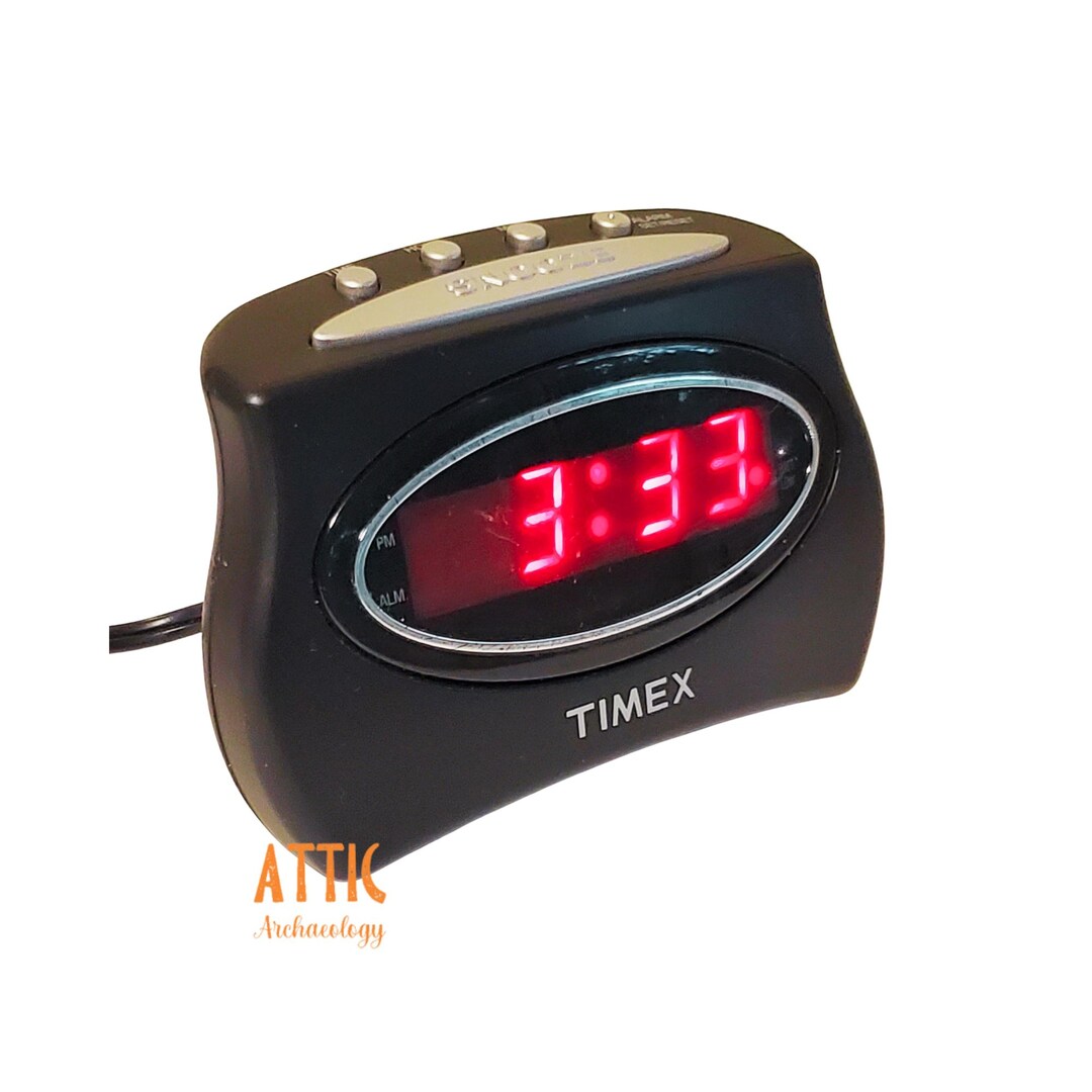 Retro Timex Alarm Clock, Table Clock, Red LED Display, Tested ...