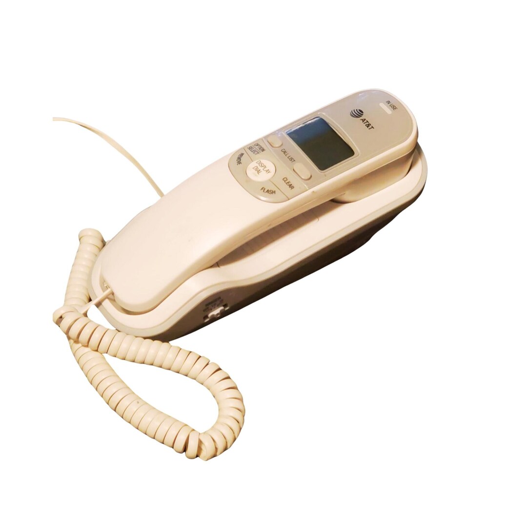 Vintage 1990s White Push Buttons Wall Phone, AT&T, in Excellent ...