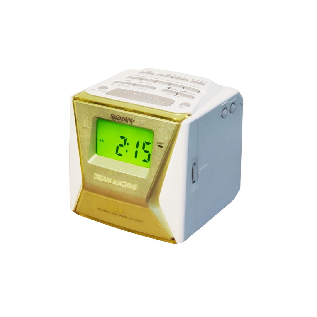 Vintage Sony Dream Machine Cube Clock Radio, Green LED Display, 2000s ...