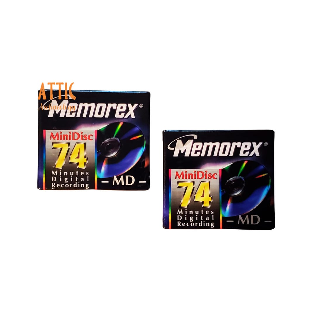 Memorex Mini Disc, 2-pack, 74 Minutes Digital Recording, Sealed, Blank ...
