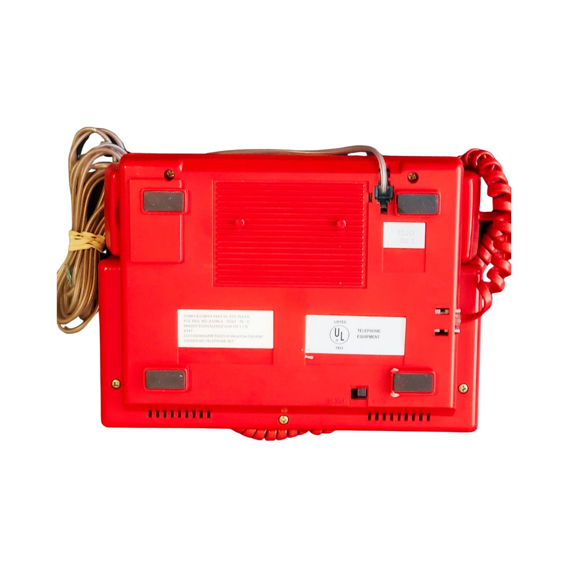 Vintage 1990s Red Push Buttons Telephone, AT&T, in Excellent Condition ...