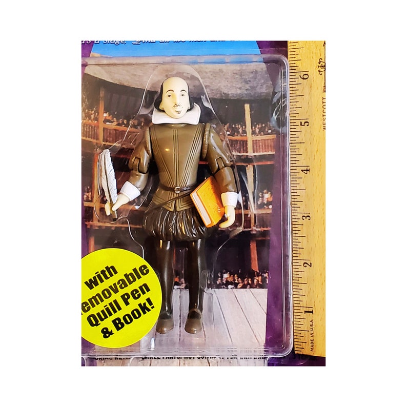 Vintage 2000s William Shakespeare Action Figure, With Book and Quill ...