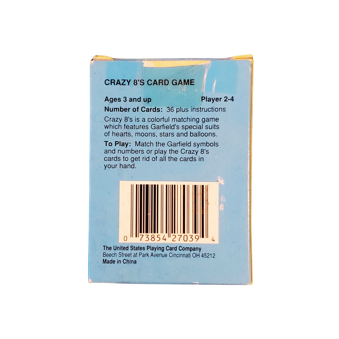 Vintage Garfield Crazy Eights Card Game, 1970s Garfield Crazy 8's Card ...