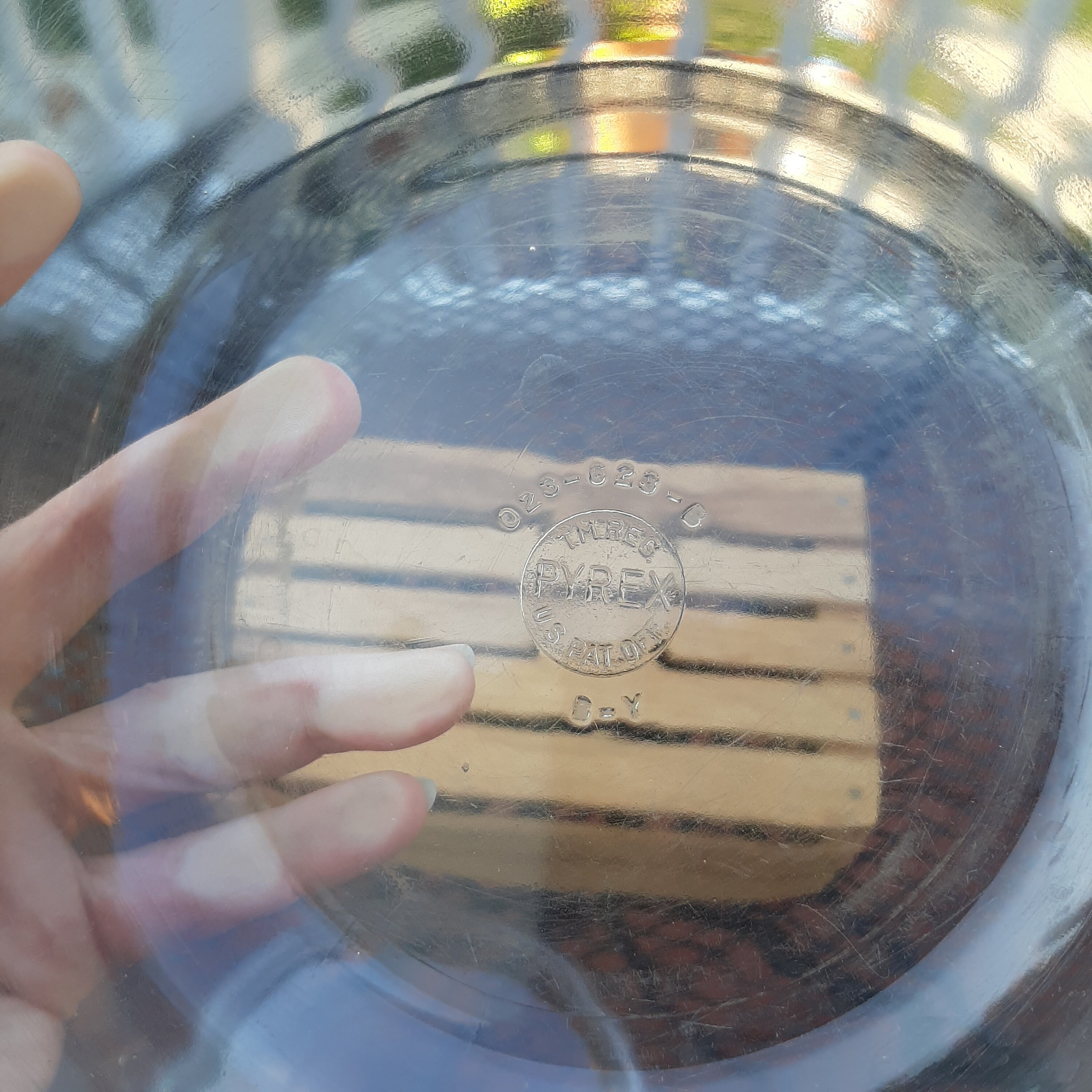 Vintage 1940s Pyrex Clear Glass 023-623-B Round Casserole Dish 1 1/2 ...