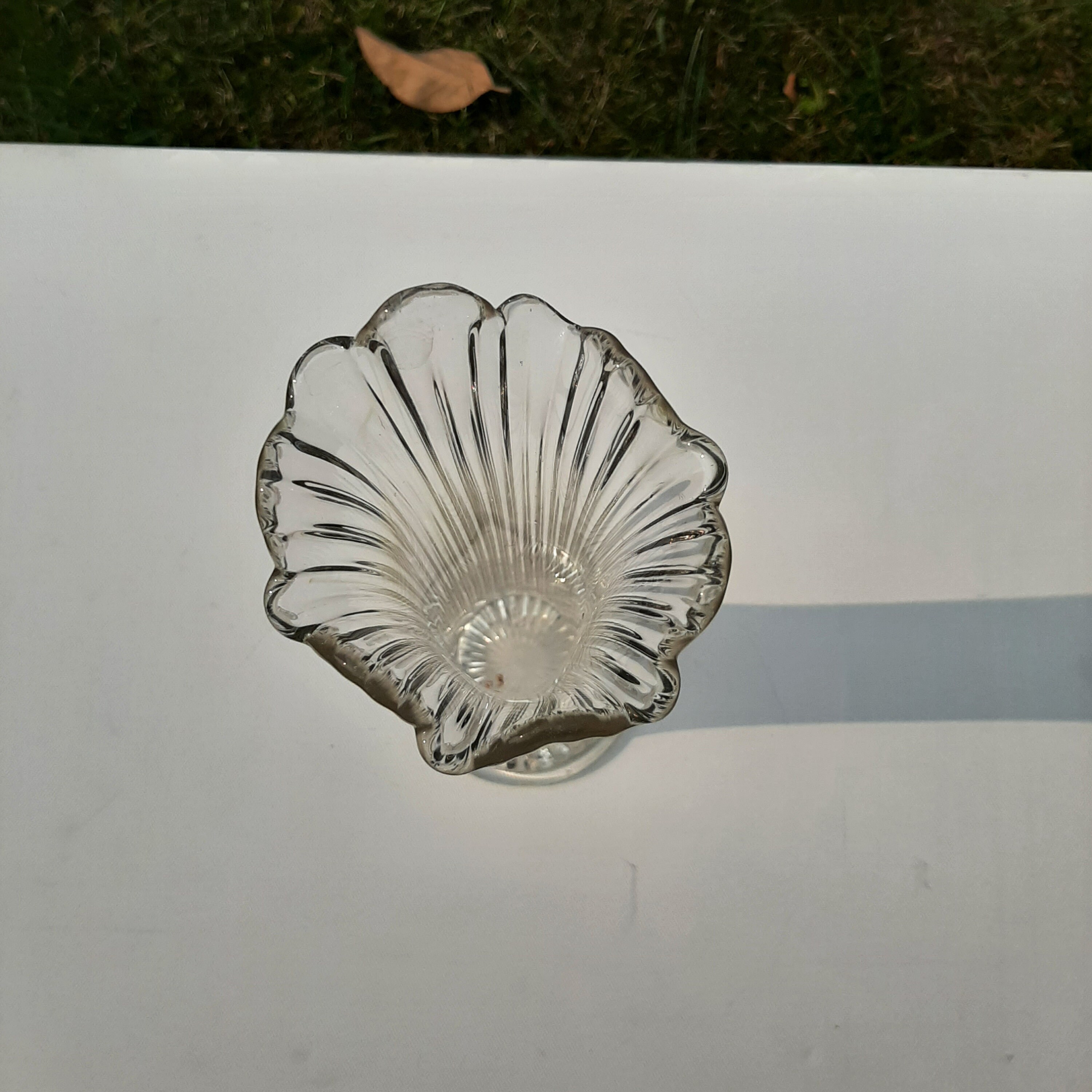 Mid-century Modern Clear Glass Swing Vase Stretched Vase Ribbed - Etsy