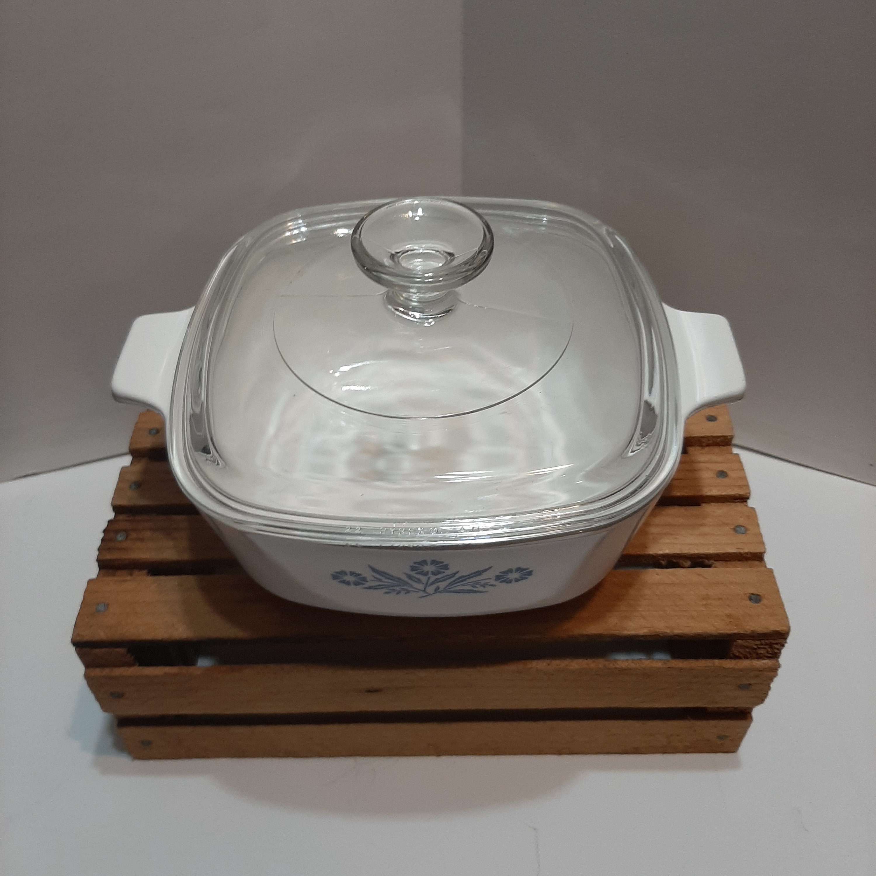 Vintage 1958 -- Corning -- Blue Cornflower -- Pyroceram -- B-28 -- 1.5 ...