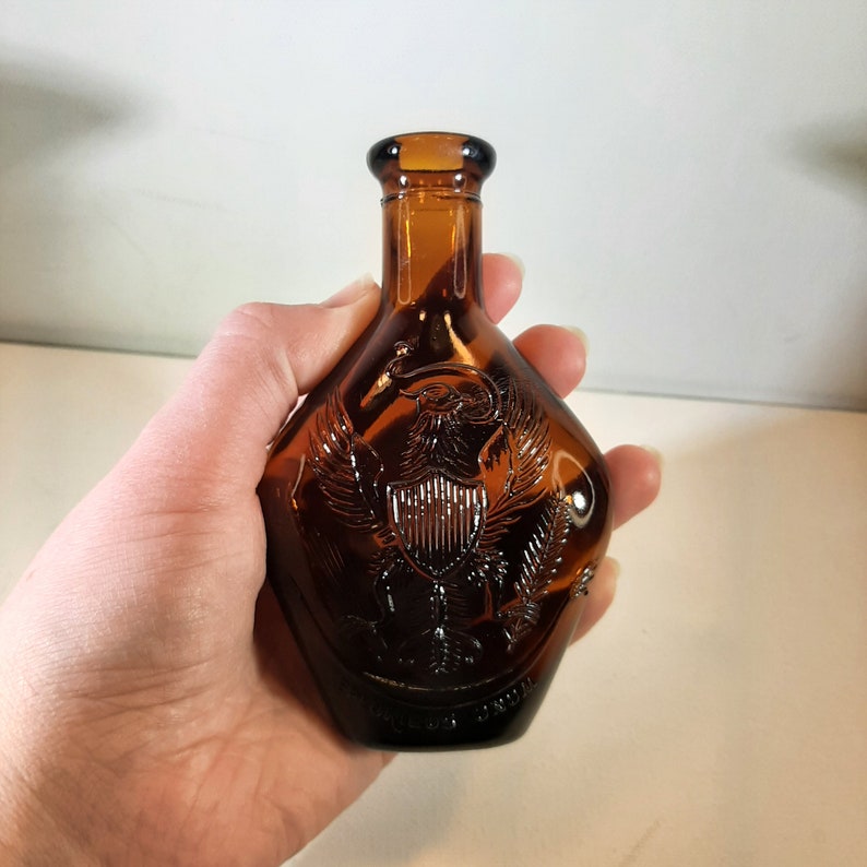 Vintage 1970s “E Pluribus Unum” Eagle Brown Bottle--decanter--medicine ...