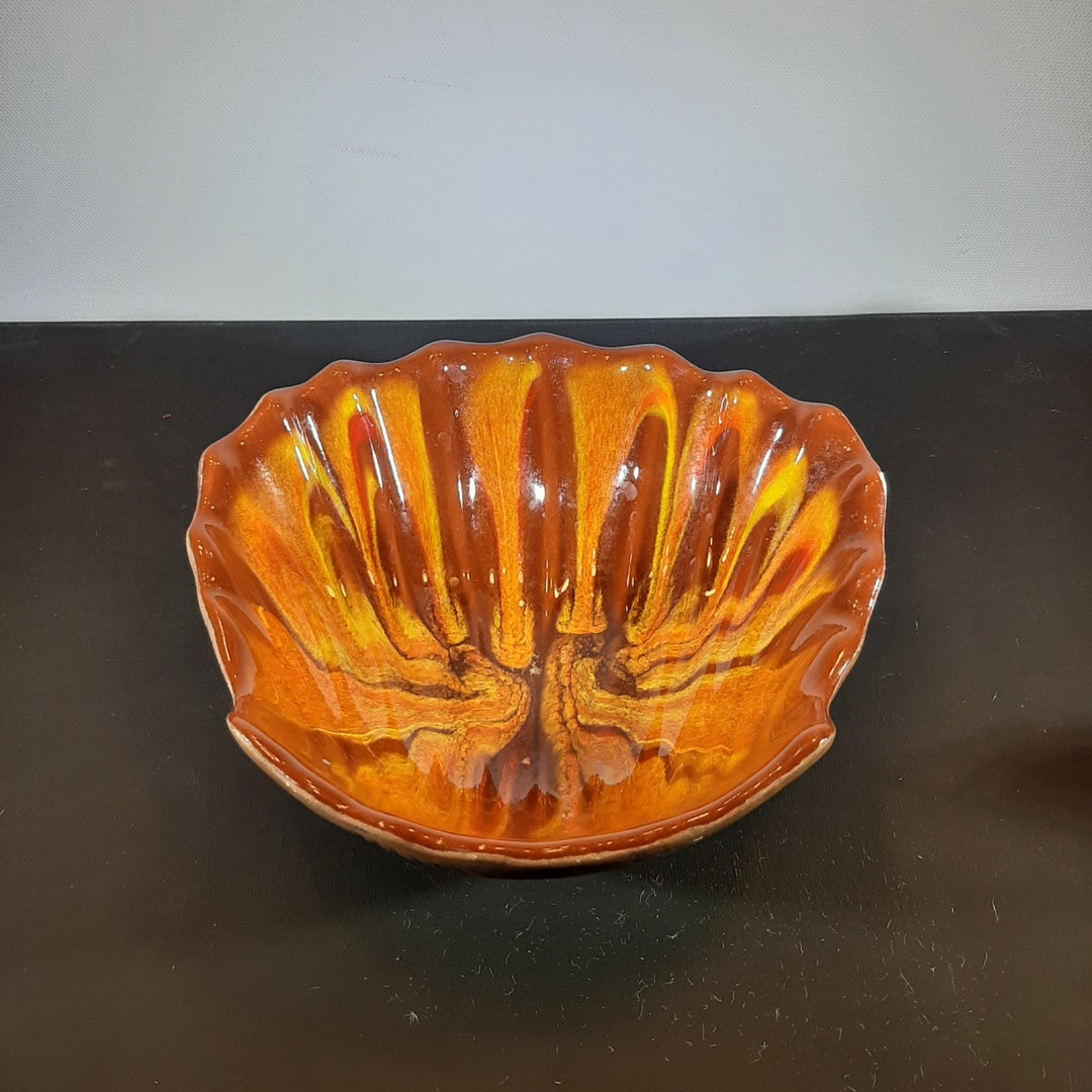 Vintage Mid-century 1970s Sequoia Ware Clam Shell Candy Dish California ...