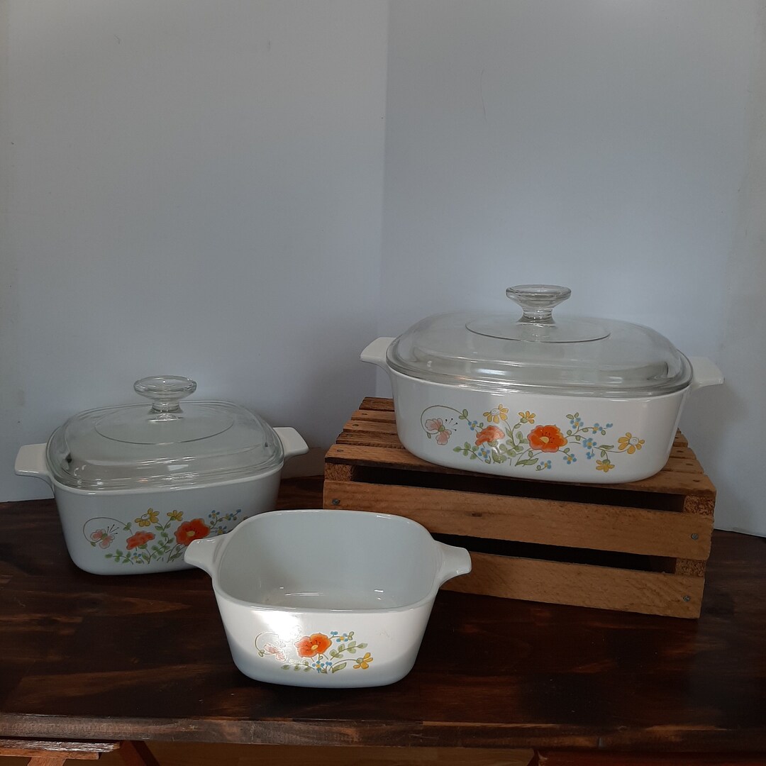 Vintage 1980s Corning Ware Wildflower Pattern - Etsy