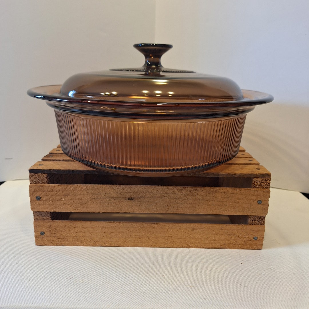 Vintage 1980s Visions Corning USA -- V-33-B -- 2.5 Quart Casserole Dish ...