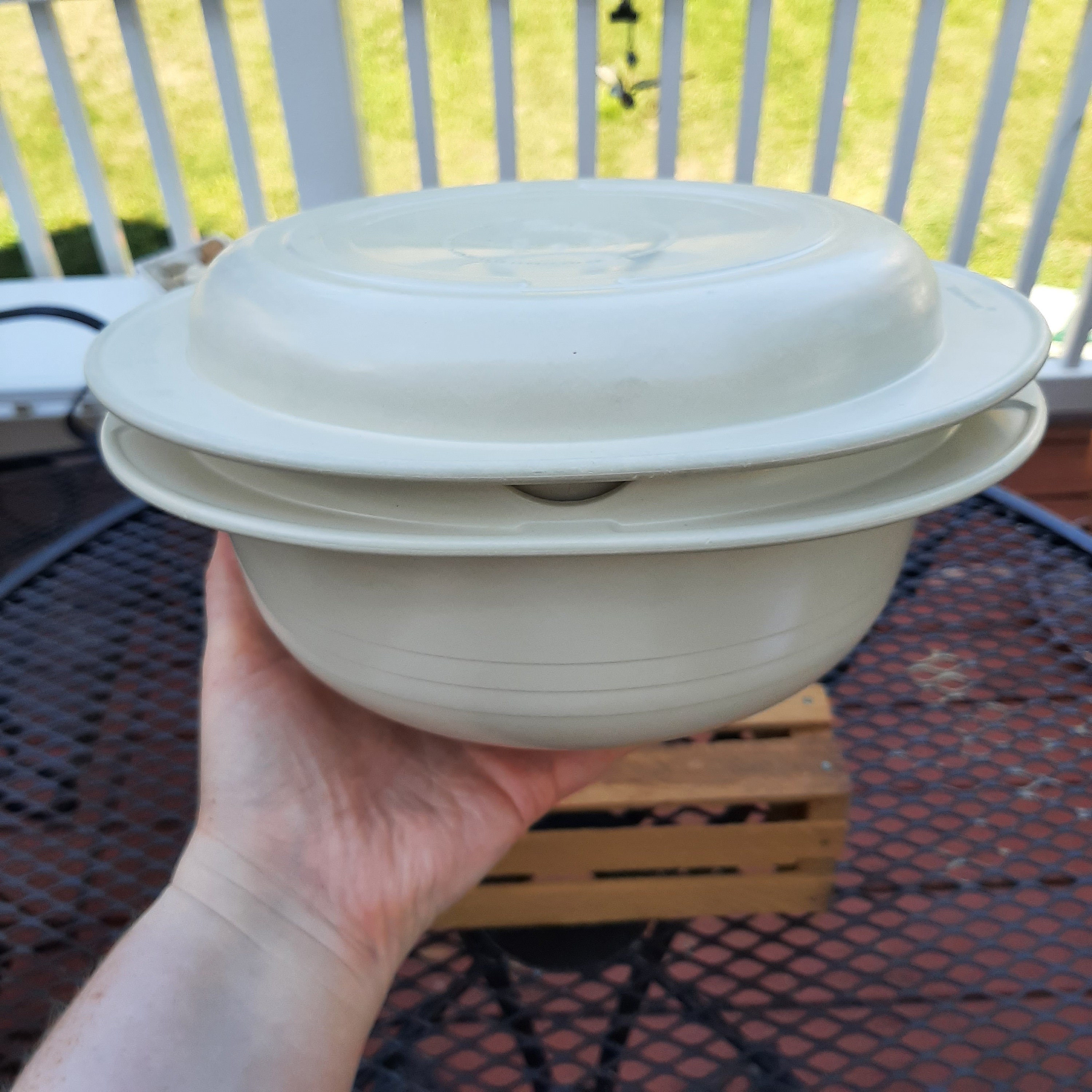 Vintage 1980s Tupperware Almond Color Microwave Stack - Etsy
