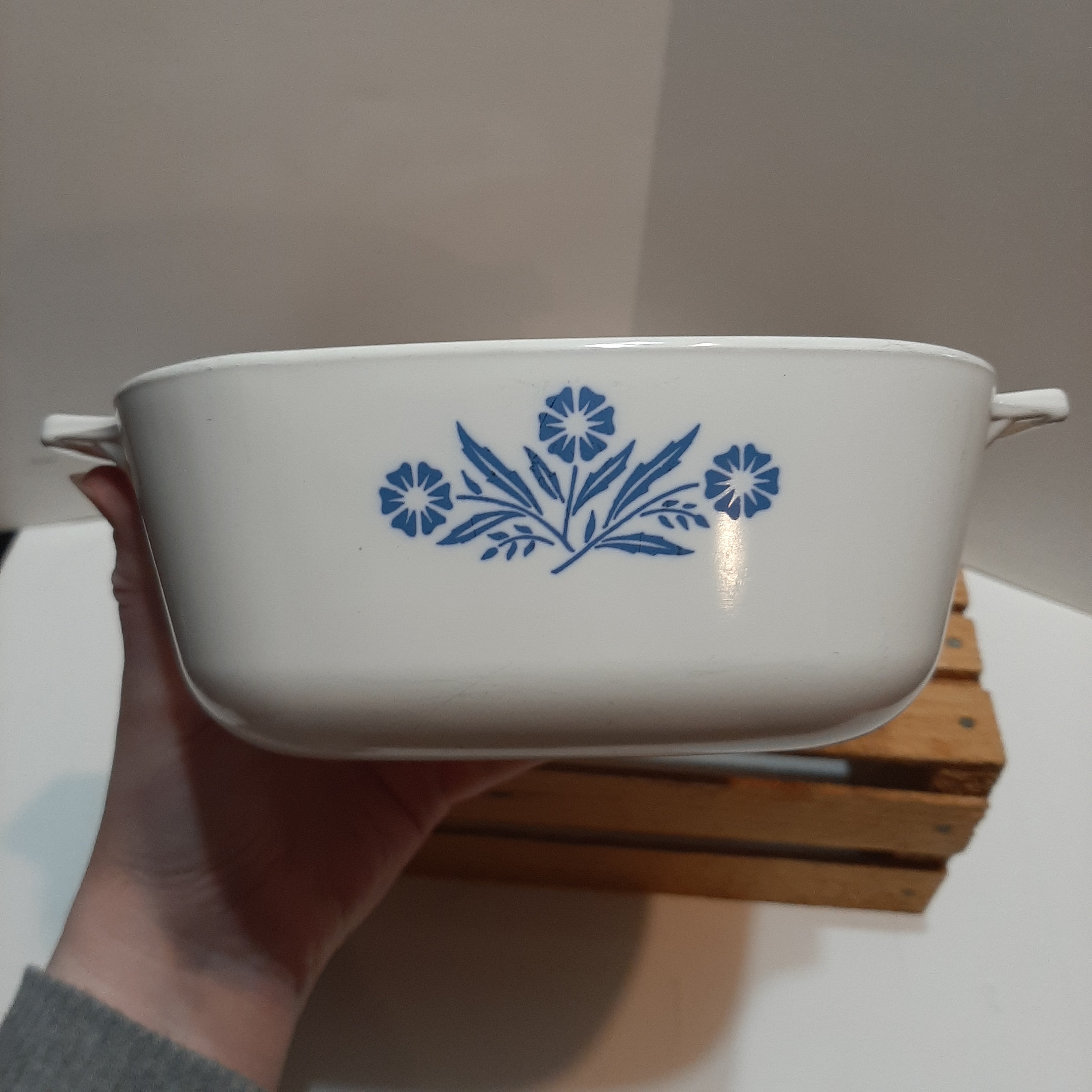 Vintage 1958 -- Corning -- Blue Cornflower -- Pyroceram -- B-28 -- 1.5 ...