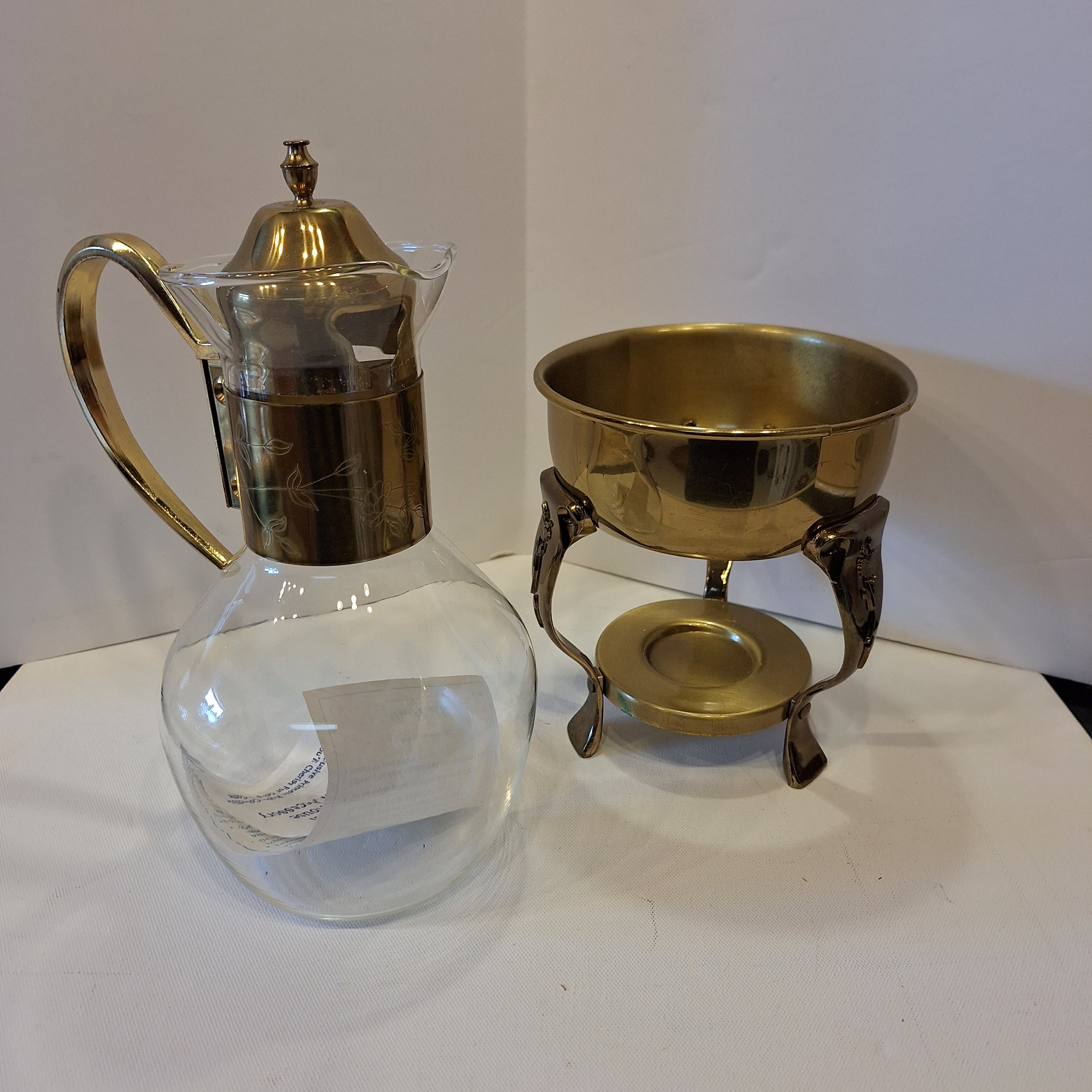 Vintage 1980s Princess House Coffee Carafe and Brass - Etsy