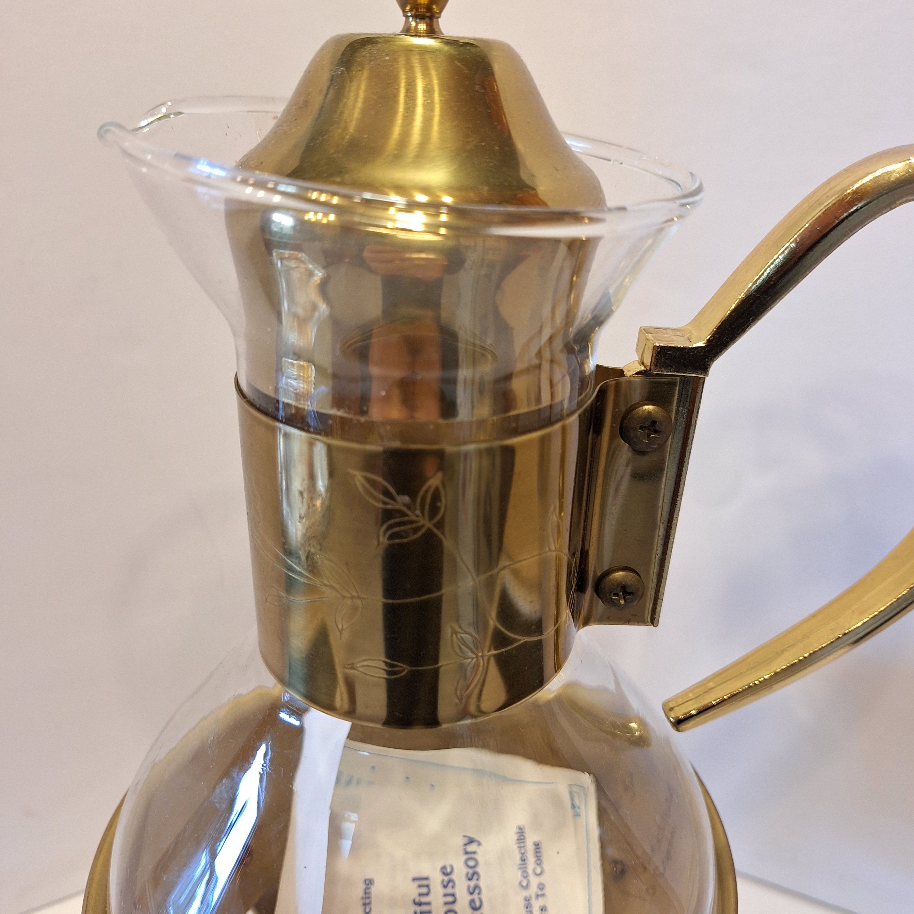 Vintage 1980s Princess House Coffee Carafe and Brass - Etsy