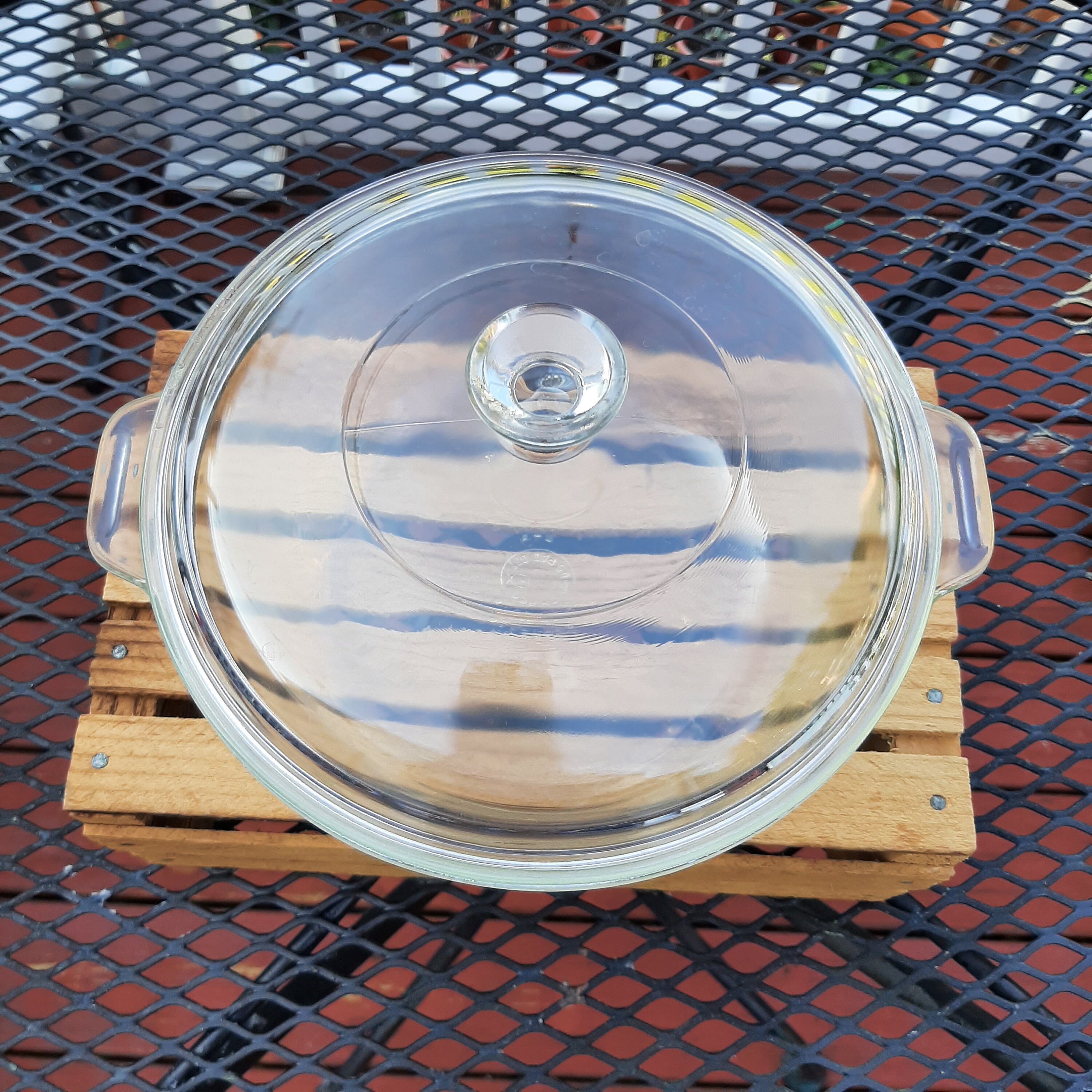 Vintage 1940s Pyrex Clear Glass 023-623-B Round Casserole Dish 1 1/2 ...