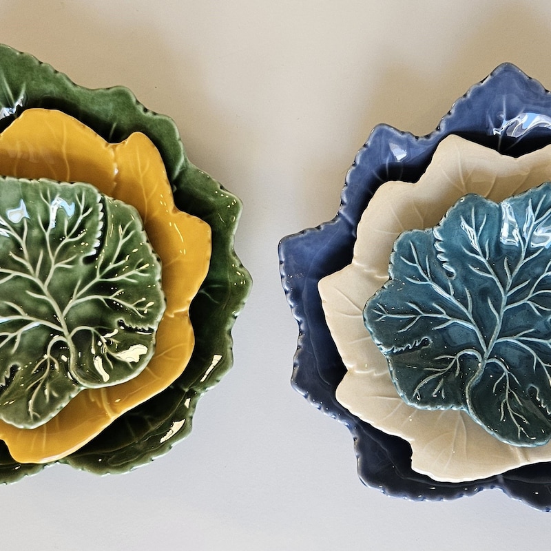 Ceramic Leaf Shaped Plates - Etsy