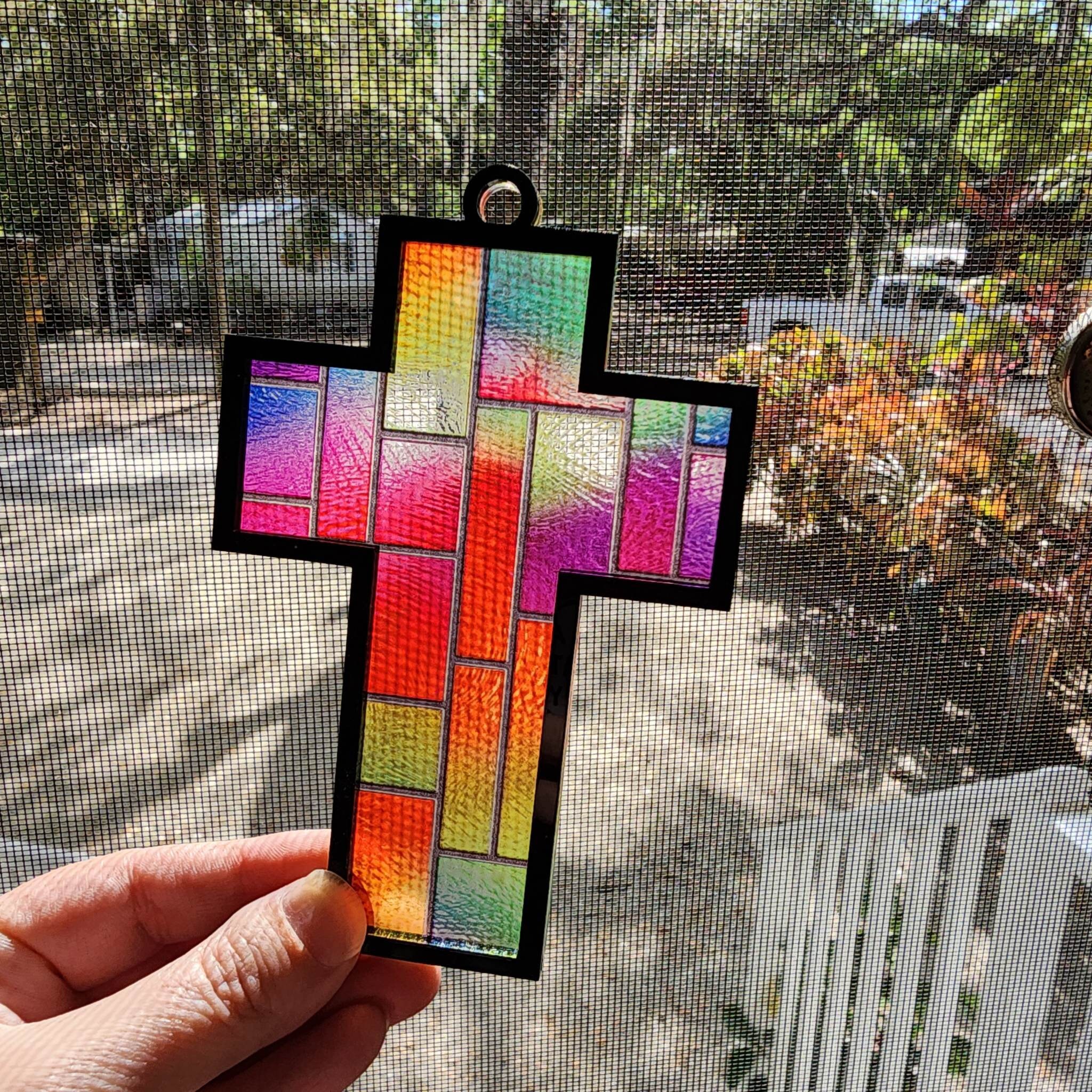 Acrylic Cross Suncatcher - Etsy