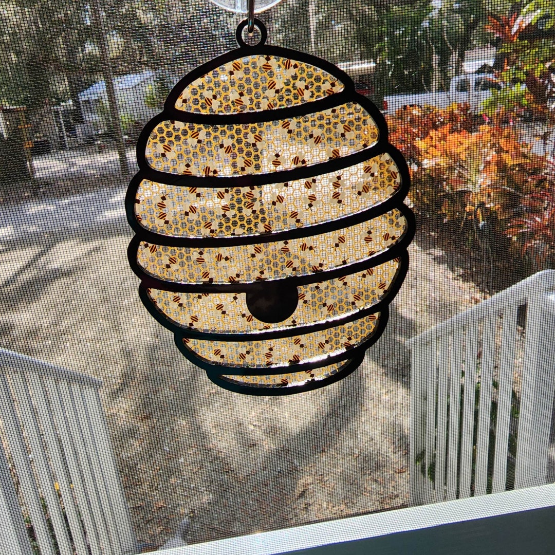 Acrylic Bee Hive Suncatcher - Etsy