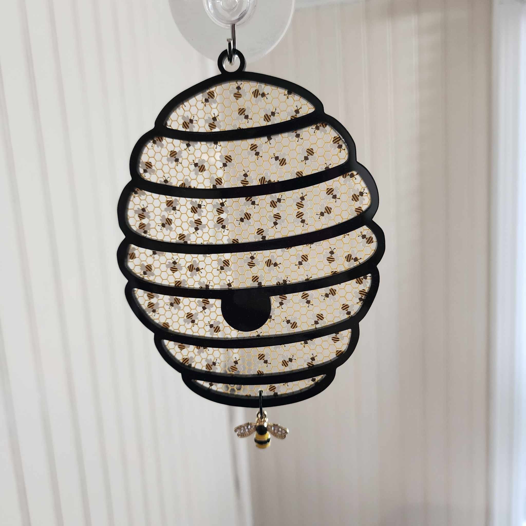 Acrylic Bee Hive Suncatcher WITH BEE - Etsy