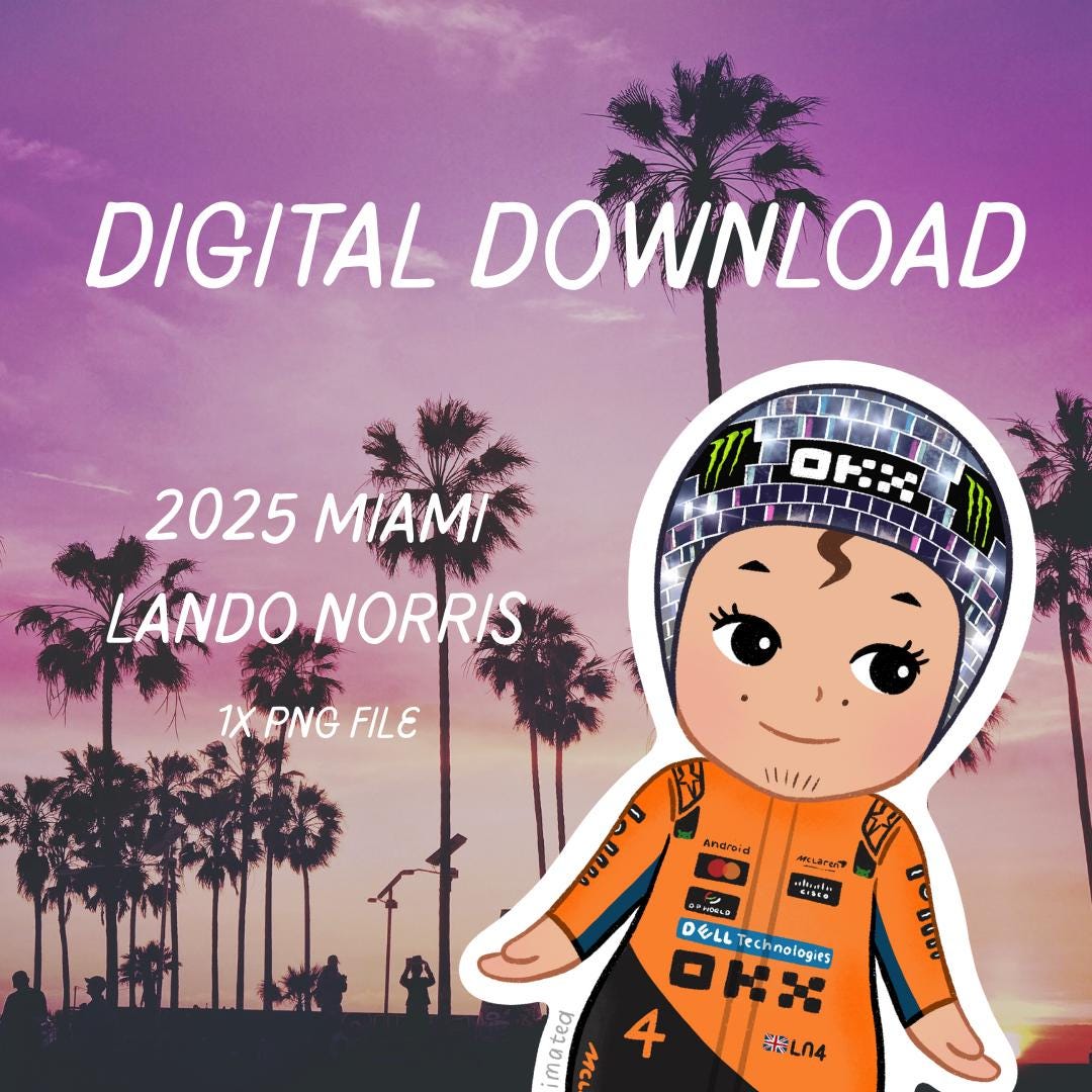 Lando Norris 2025 Miami Disco Ball Helmet | Digital Download PNG ...