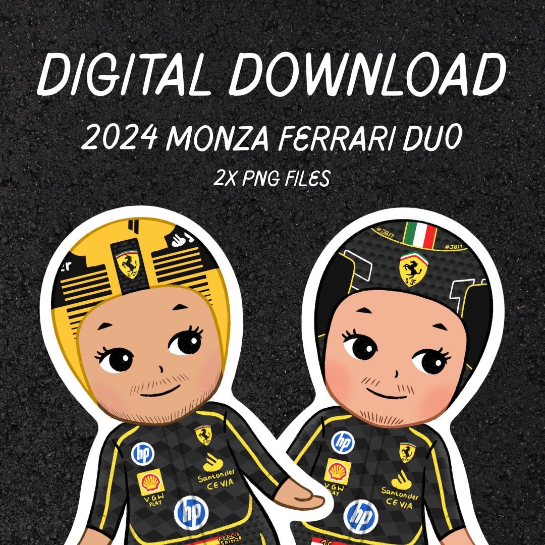 2024 Monza Ferrari Duo | Digital Download PNG Sticker | Formula One ...