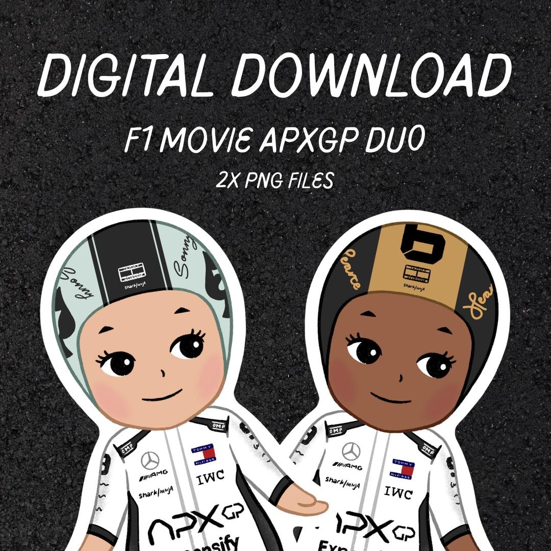 F1 Movie APXGP Duo | Digital Download PNG Sticker | Formula One Driver ...