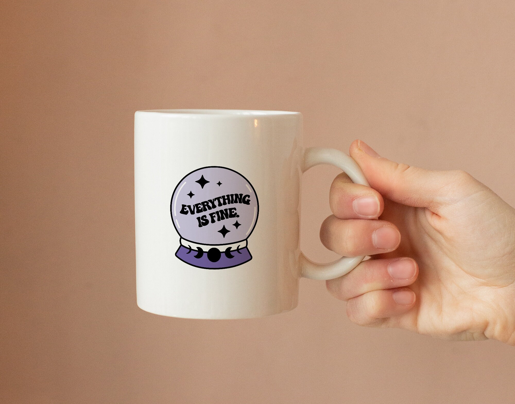 Crystal Ball With Moon Phases Svg, Witchy Cute Fortune Teller Png ...