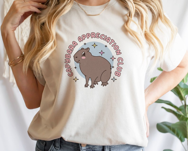 Kawaii Capybara Fan Club SVG, Cute Animal Shirt Design, Birthday Gift ...