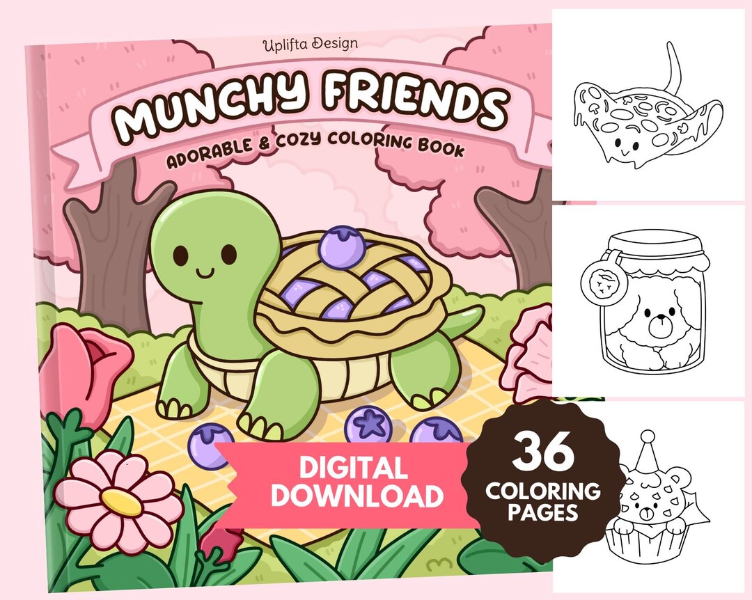 Munchy Friends Complete Collection: Digital Coloring Book With Cute ...