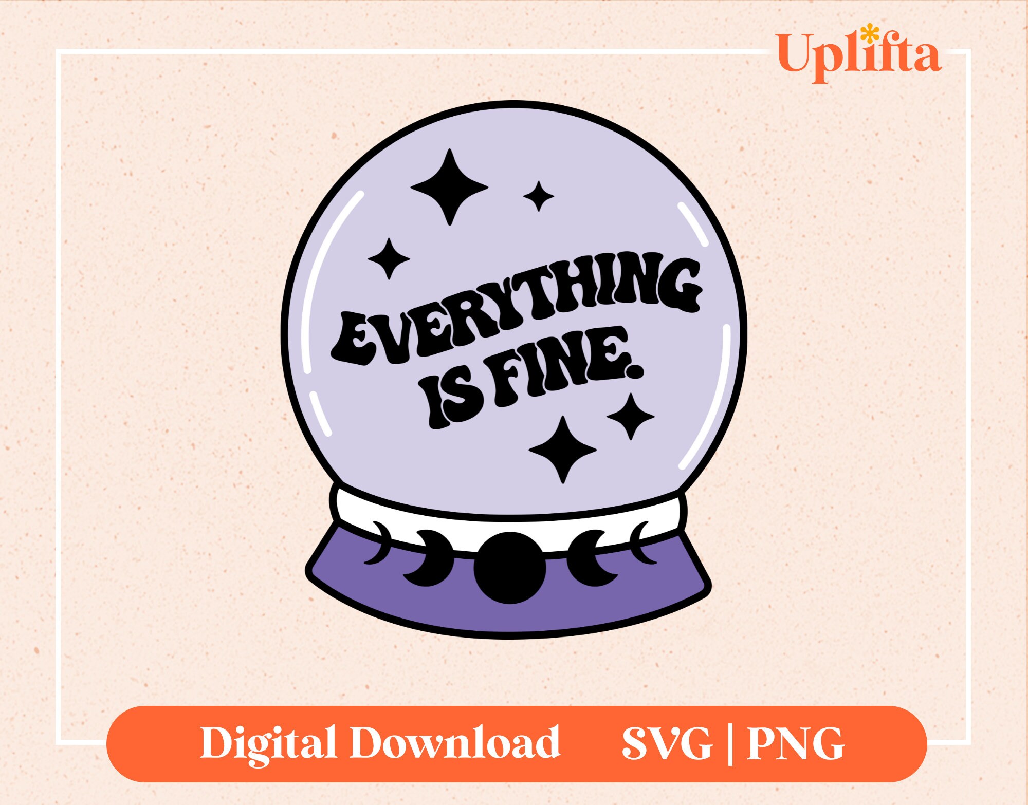 Crystal Ball With Moon Phases Svg Witchy Cute Fortune Teller - Etsy