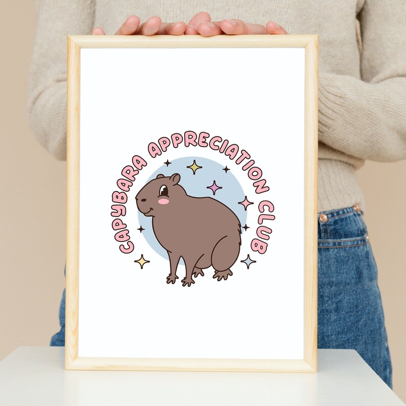 Kawaii Capybara Fan Club SVG, Cute Animal Shirt Design, Birthday Gift ...